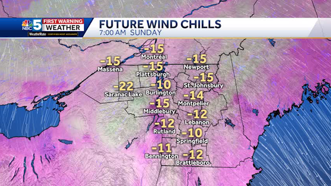 Hour-by-hour forecast: See when subzero wind chills expected in Vermont ...