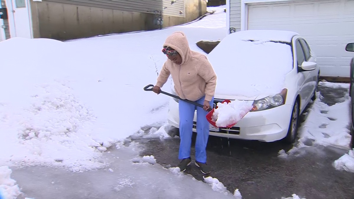 Central Mass. clearing wet snow before deep freeze overnight