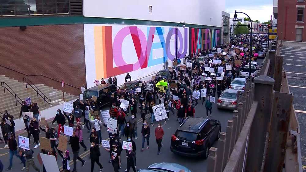 Thousands march peacefully in Worcester, demand justice for George Floyd