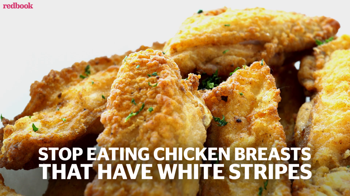 This is what the white striping on your chicken breast really means